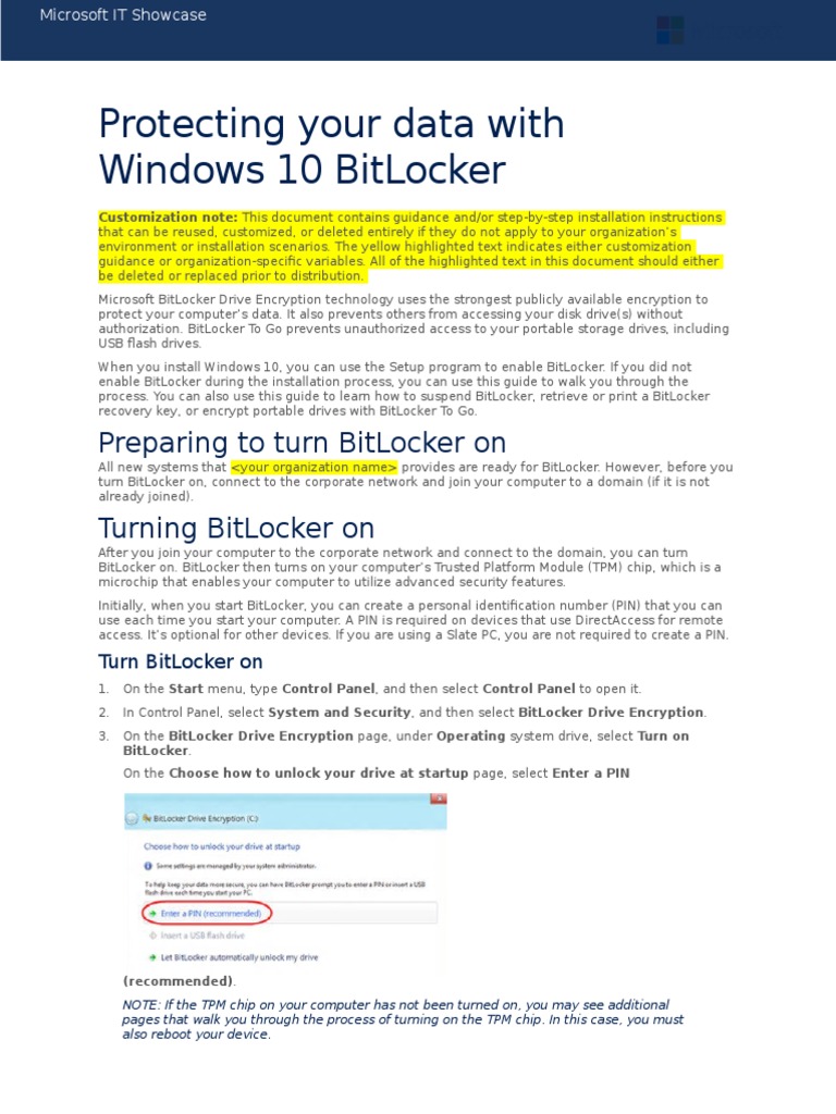 6822 Protecting Your Data With Windows 10 BitLocker | PDF | Smart Card ...