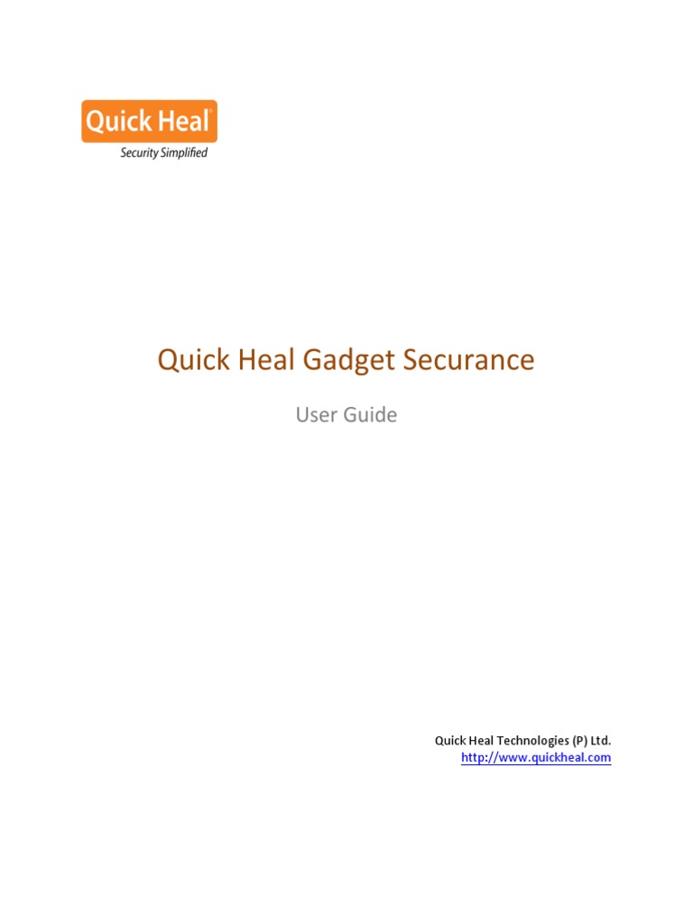 Quick Heal User Guide PDF | PDF | Installation (Computer Programs ...