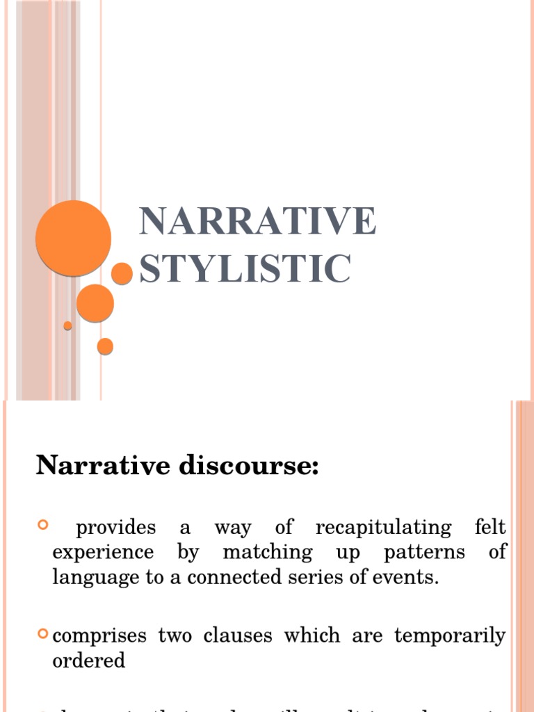 Narrative Stylistic | PDF | Narrative | Phrase