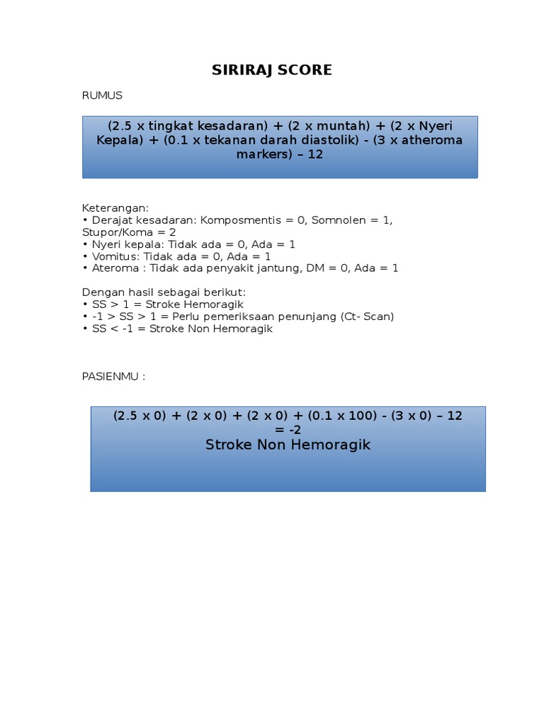 Siriraj Score Ridwan | PDF