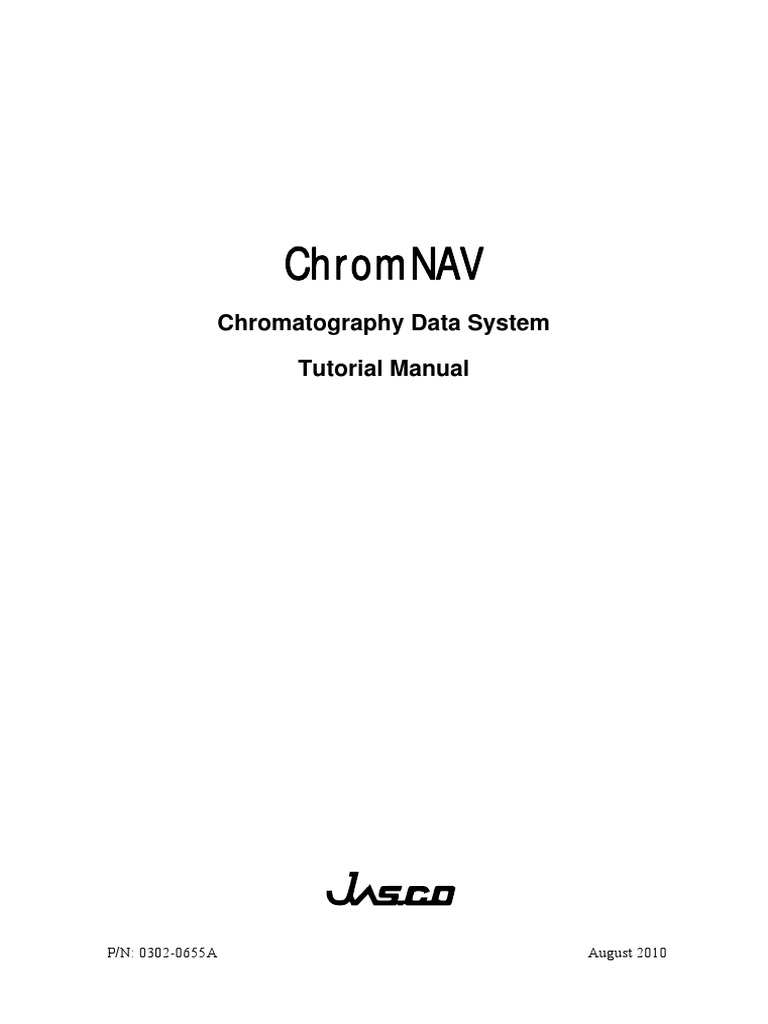 ChromNav Tutorial Manual | PDF | High Performance Liquid Chromatography ...