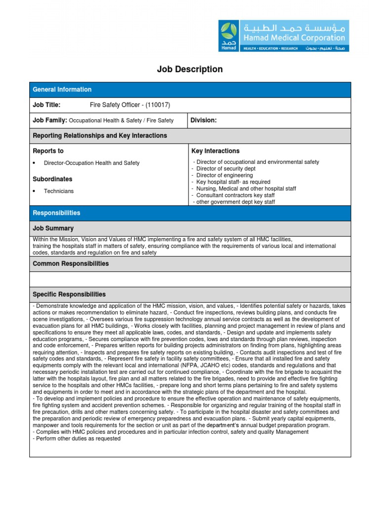 Fire Safety Officer | PDF | Fire Safety | Safety