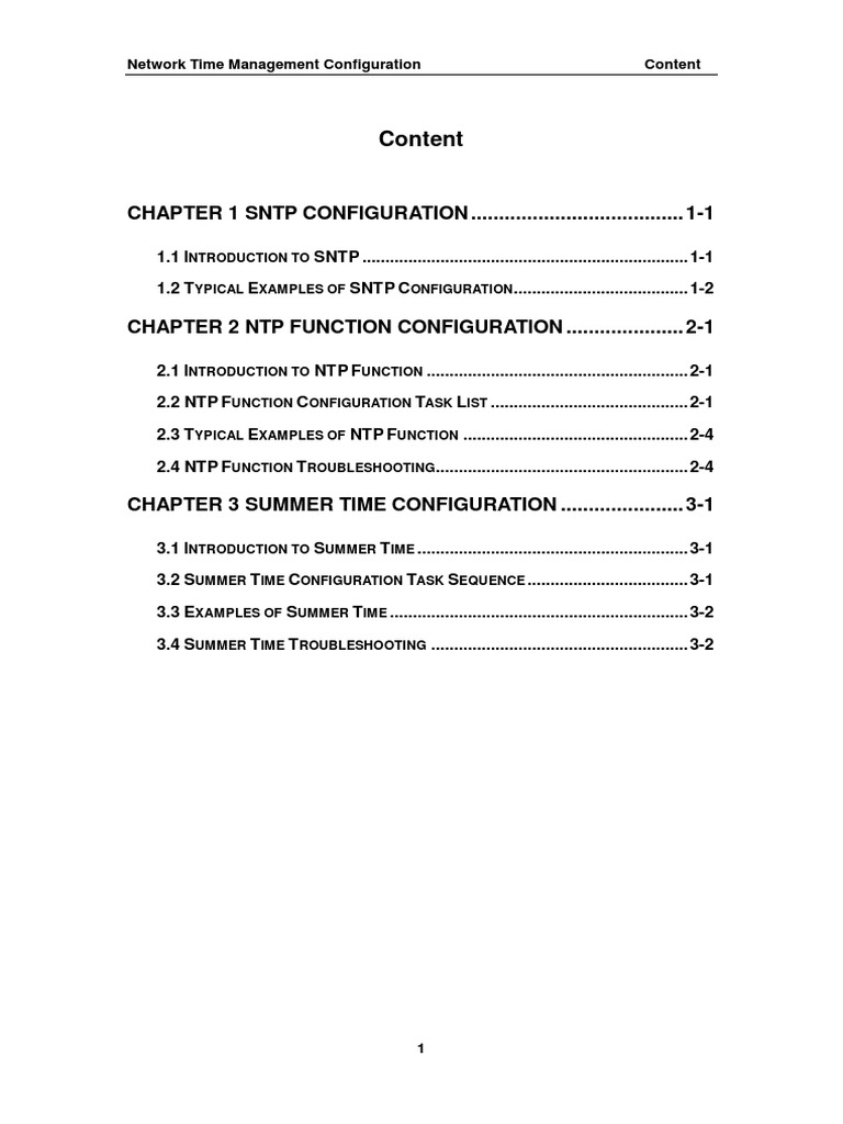 DCN-Network Time Management Configuration | PDF | Computer Standards | Computer Network