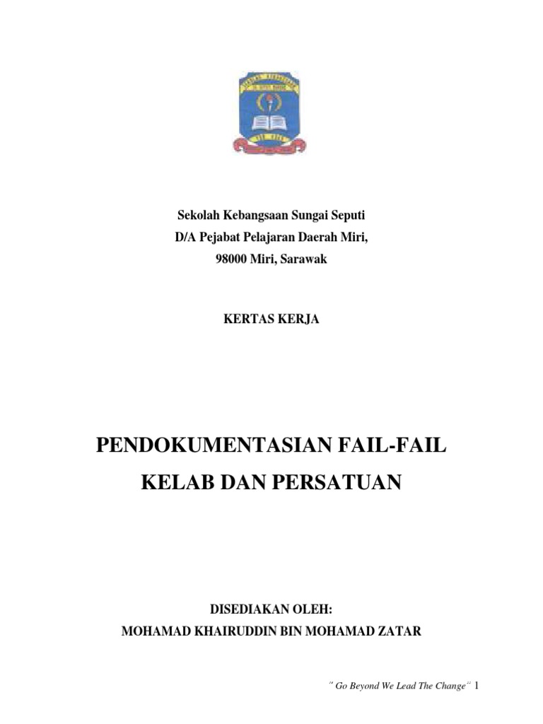 Kertas Kerja Dokumentasi Fail | PDF