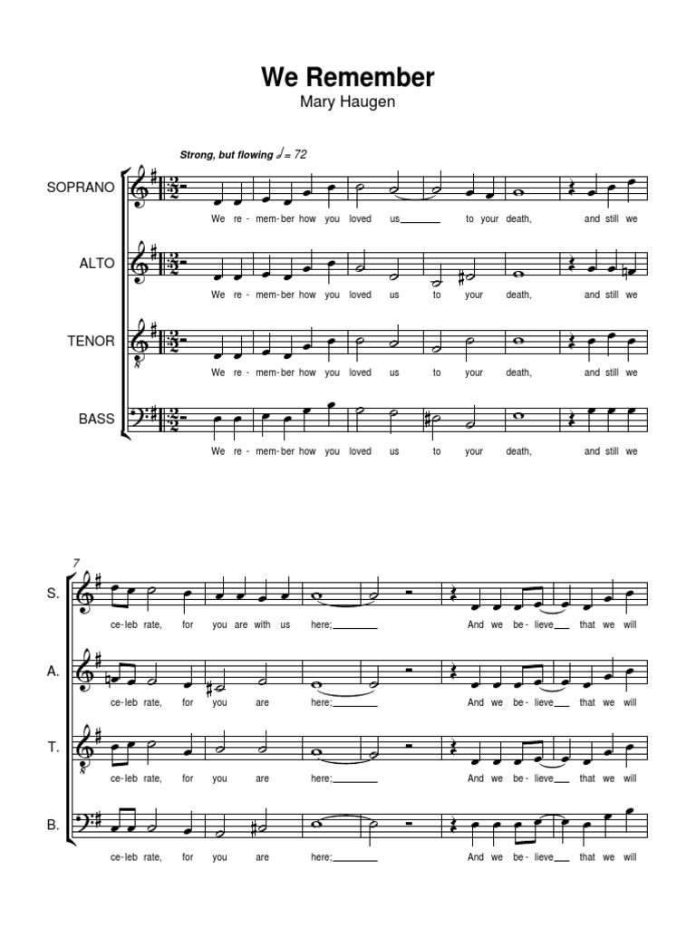 We Remember 1 | Vocal Music | Singing