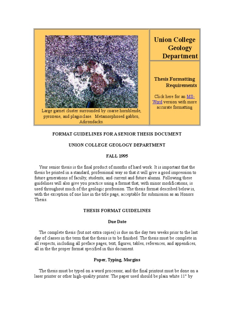 Thesis Formatting Requirements | PDF | Thesis | World Wide Web