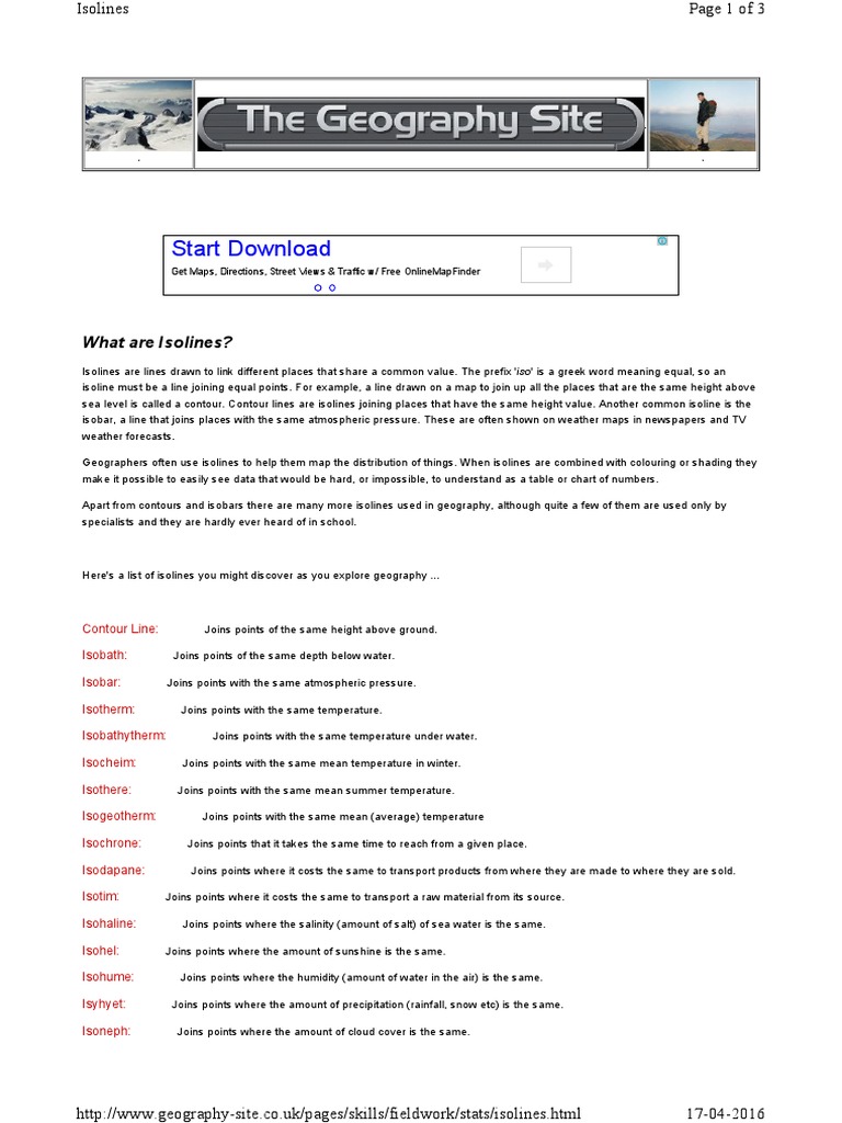 Lines | PDF | Contour Line | Earth Sciences
