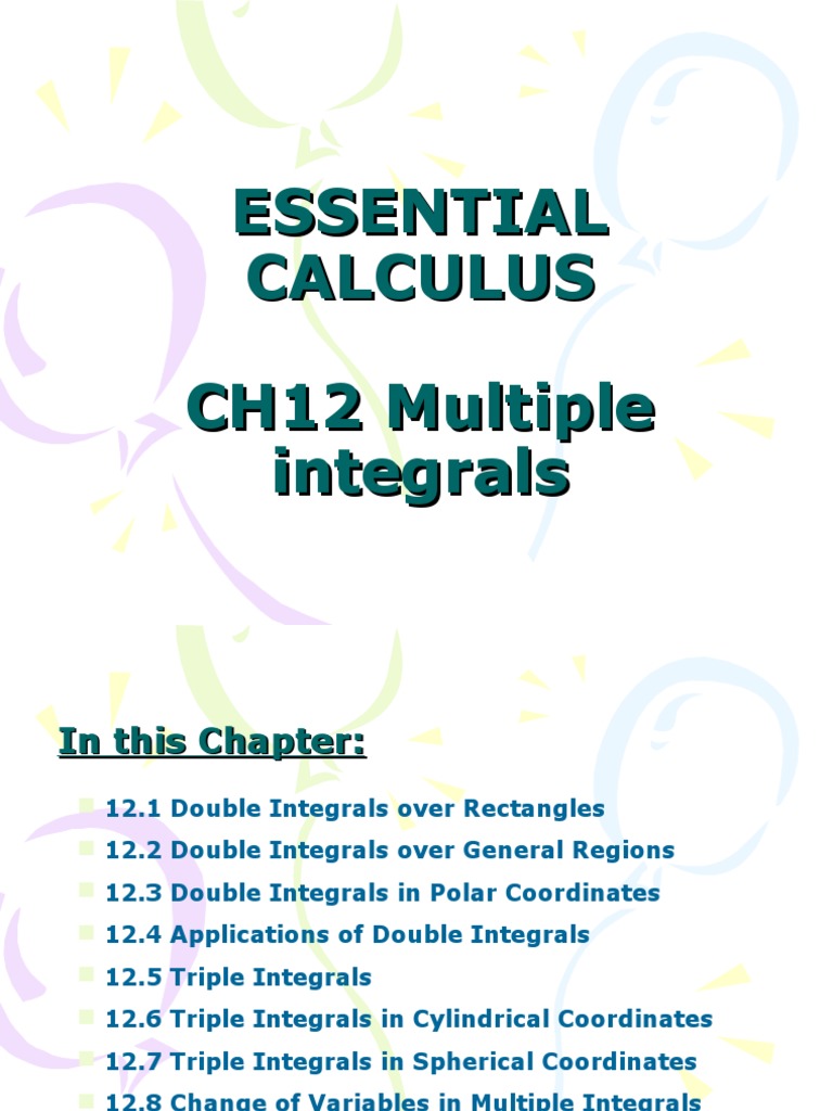 Multiple Integrals Overview and Applications | PDF | Integral ...