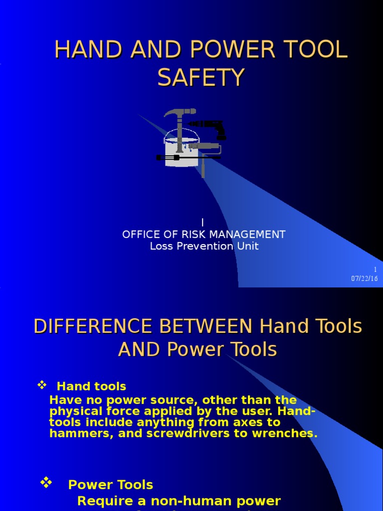 Hand and Power Tool Safety | PDF