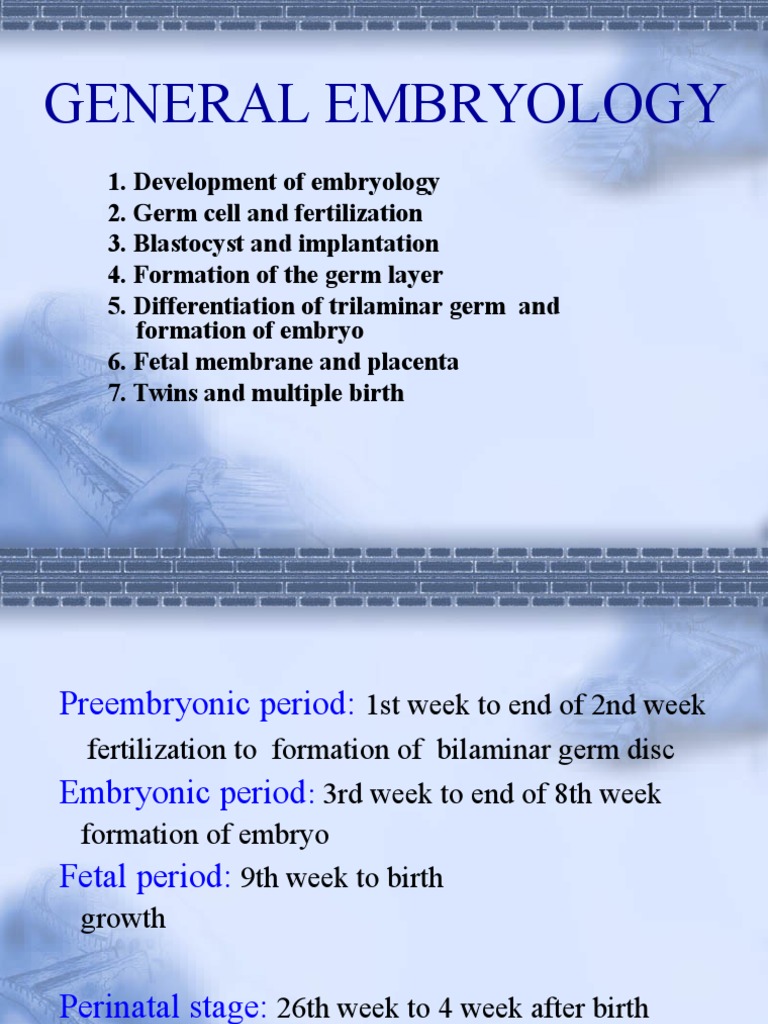General Embryology | PDF | Fertilisation | Implantation (Human Embryo)