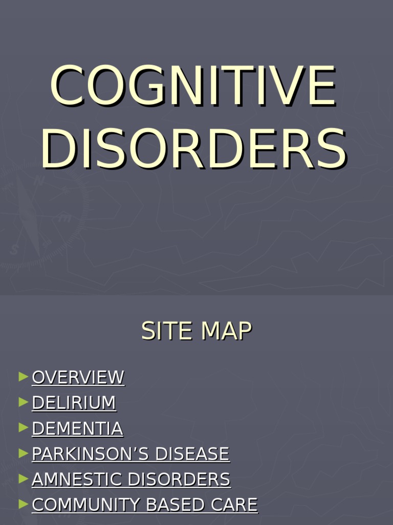 Cognitive Disorders Overview and Delirium | PDF | Dementia | Parkinson ...