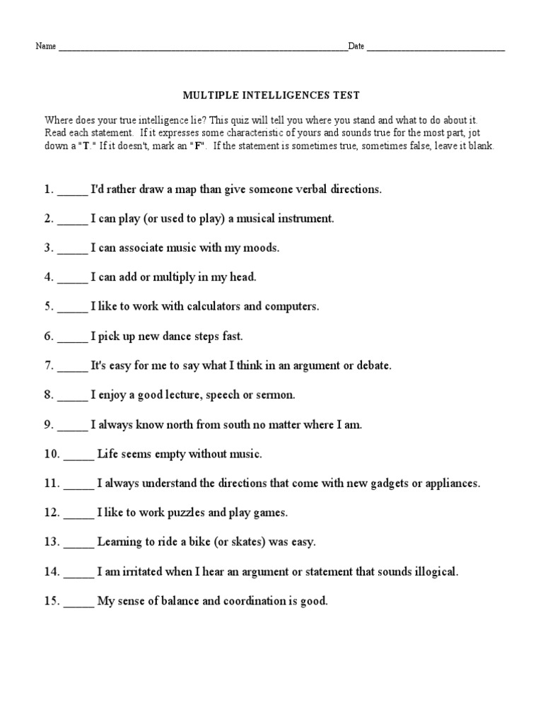 In The Classroom PDF | PDF | Singing | Intelligence