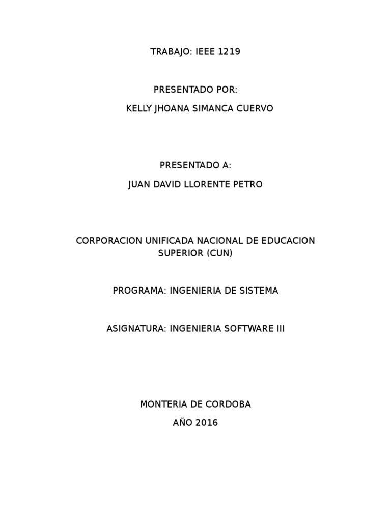 Analisis Ieee 1219 | PDF | Software | Tecnología digital