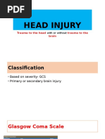 Head Injury | PDF | Traumatic Brain Injury | Neurological Disorders