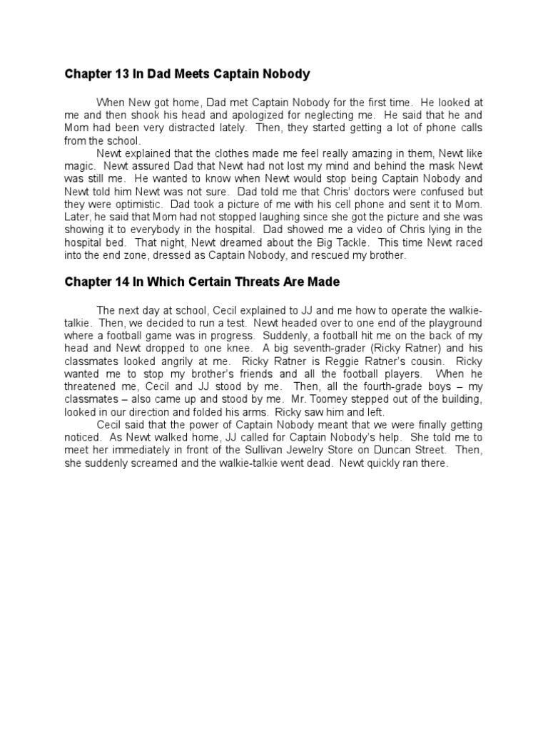 Chapter 13 in Dad Meets Captain Nobody | PDF