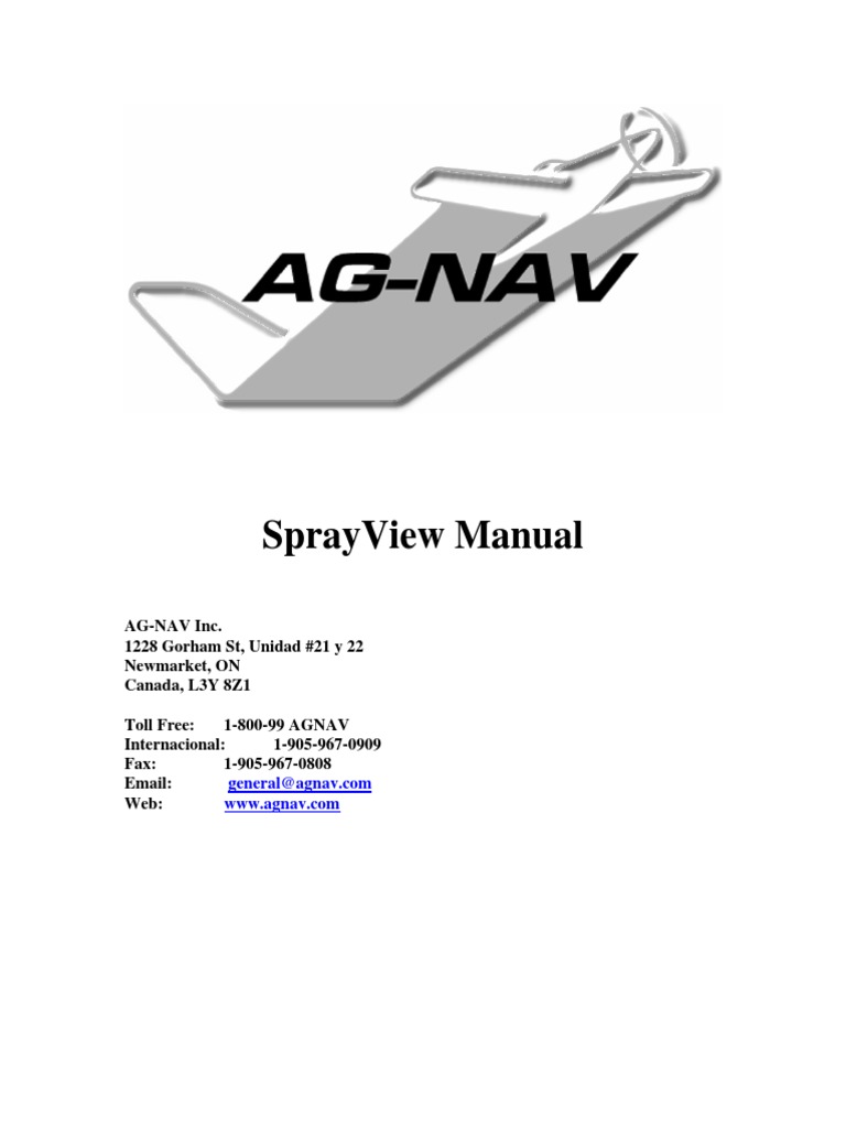Manual de Uso de SprayView AG-NAV | PDF | Point and Click | Archivo de ...
