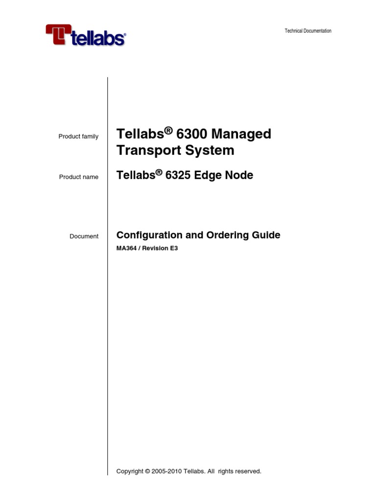 Tellabs 6300 Managed Transport System | PDF | Wavelength Division ...