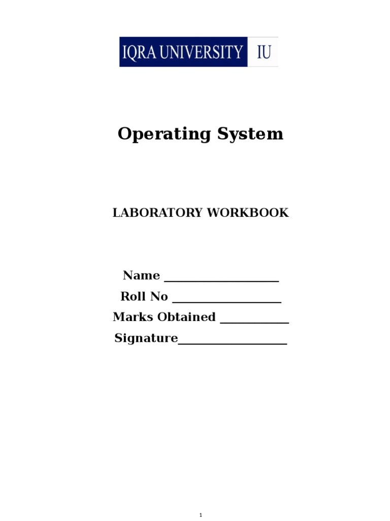 Os Lab Manual Computer Engineering Software Engineering 