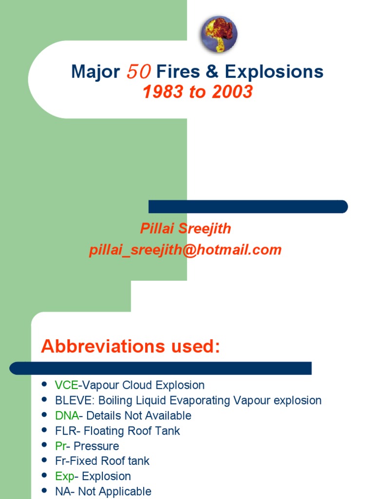 Major 50 Fires & Explosions | PDF | Oil Refinery | Fires