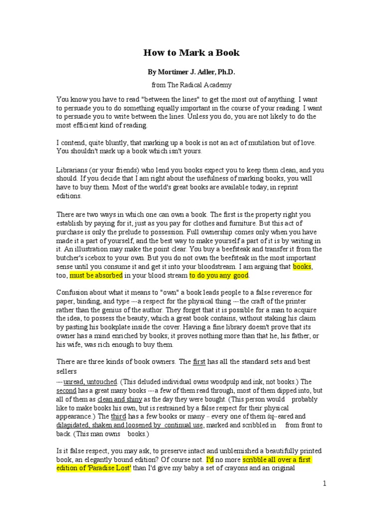 L5-How To Mark A Book | PDF