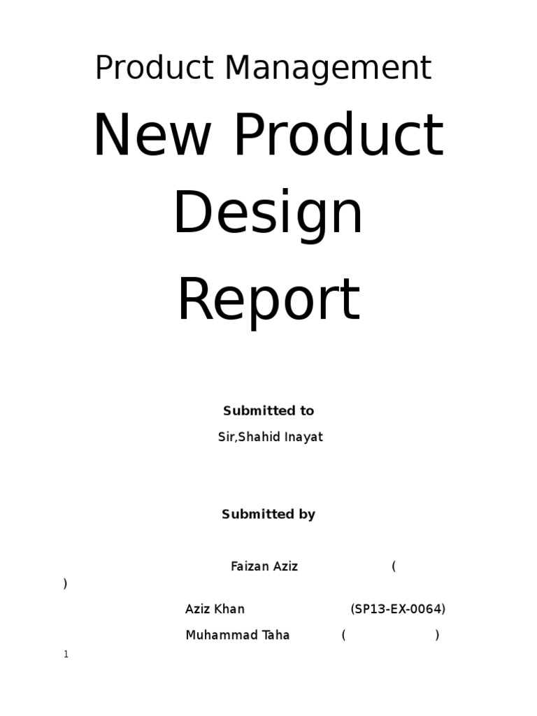 New Product Final Report | PDF | Strategic Management | Supply Chain ...