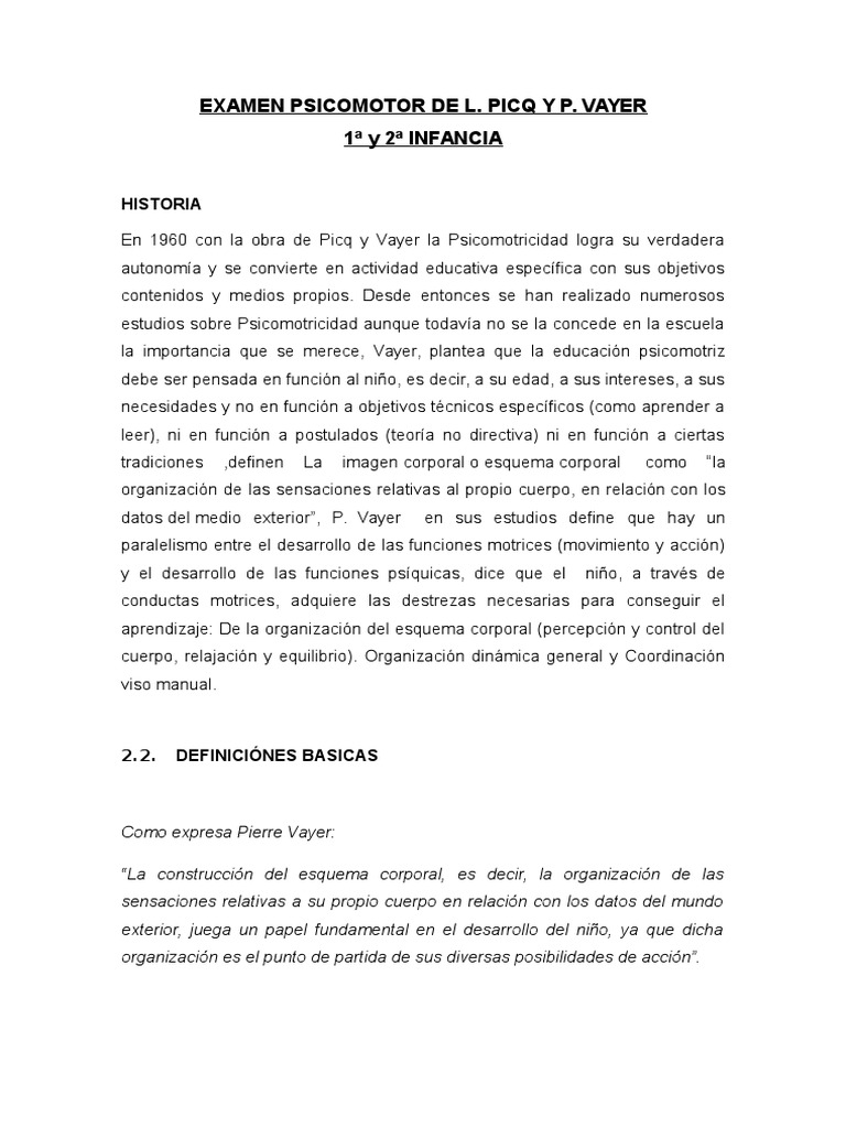 Picq y Vayer | PDF | Aprendizaje | Cognición