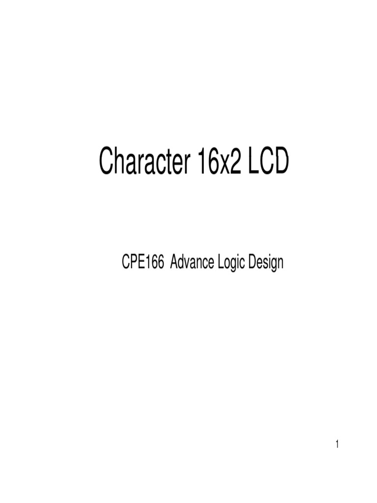 16x2 LCD Interface and Command Guide | PDF | Random Access Memory ...