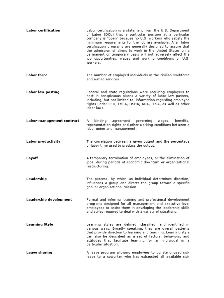 Labor Certification | PDF | Trade Union | Employment