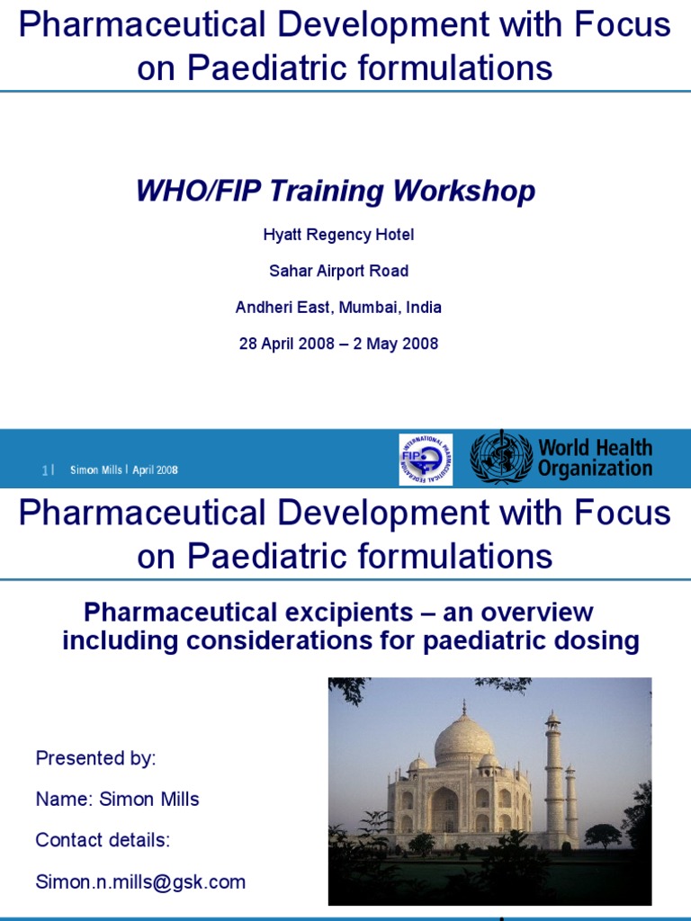 Formulation Considerations for Developing Paediatric-Friendly Medicines ...