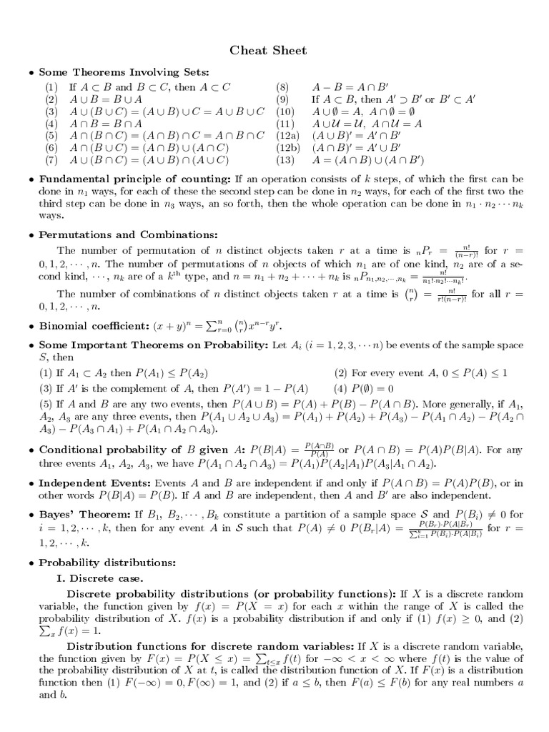 Fundamental Theorems, Principles and Concepts of Probability and ...