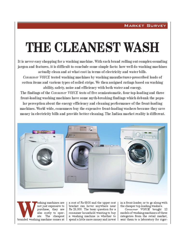 Washing Machines | PDF | Washing Machine | Nature