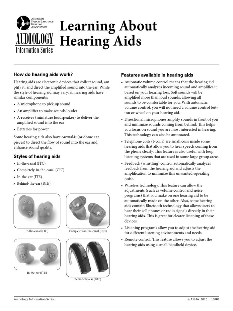 AIS Learning Hearing Aids | PDF | Hearing Aid | Otology