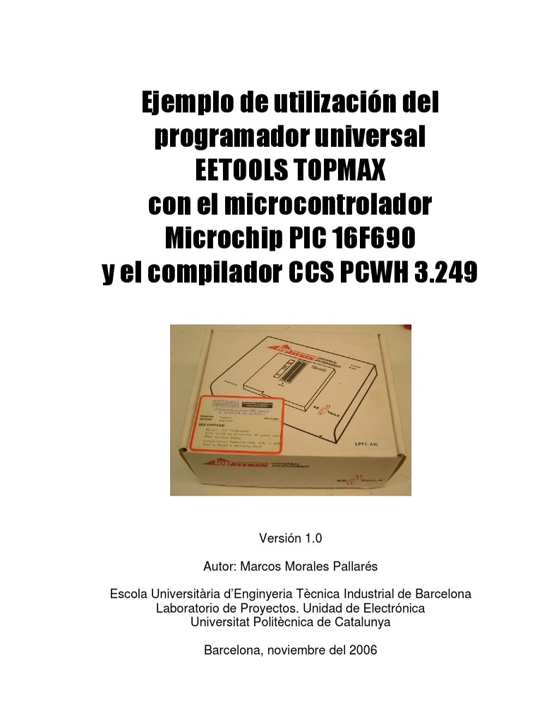 Programador Universal EETOOLS TOPMAX | PDF | Microcontrolador | Compilador