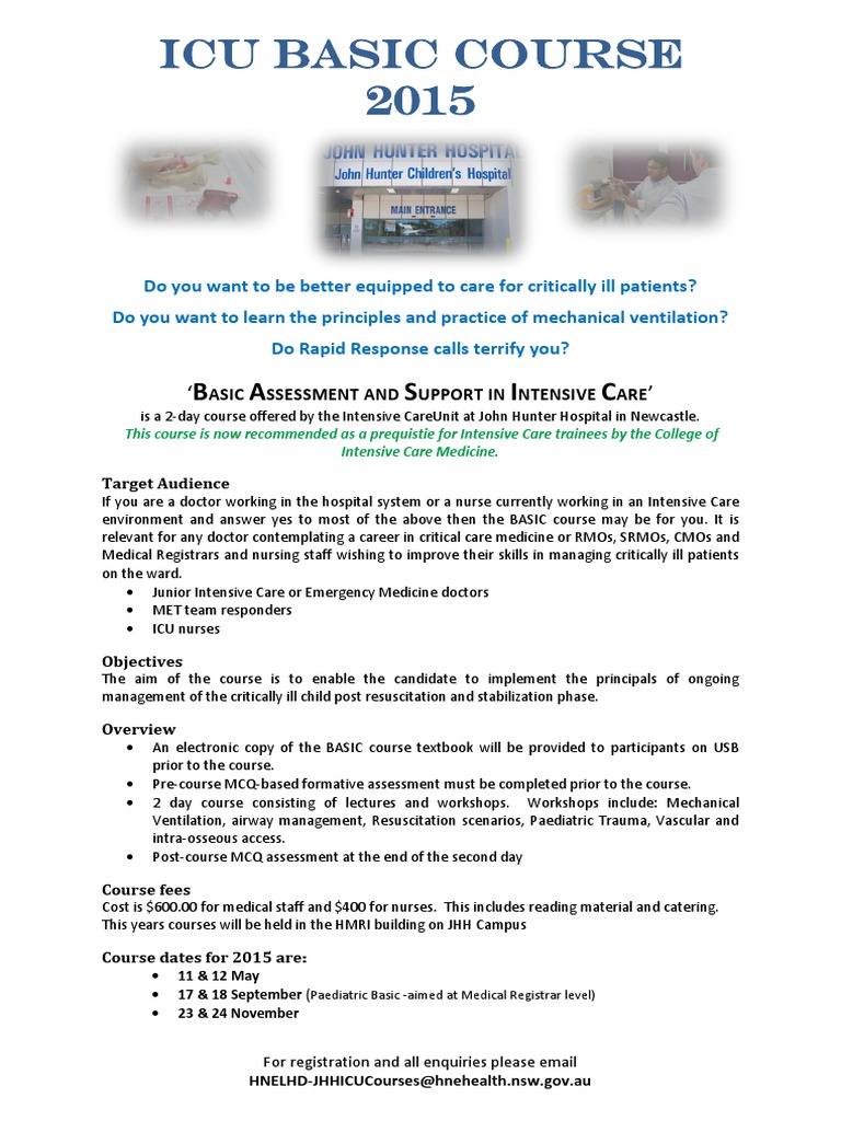 Combined Flyer&Registration 2015 | PDF | Intensive Care Medicine ...