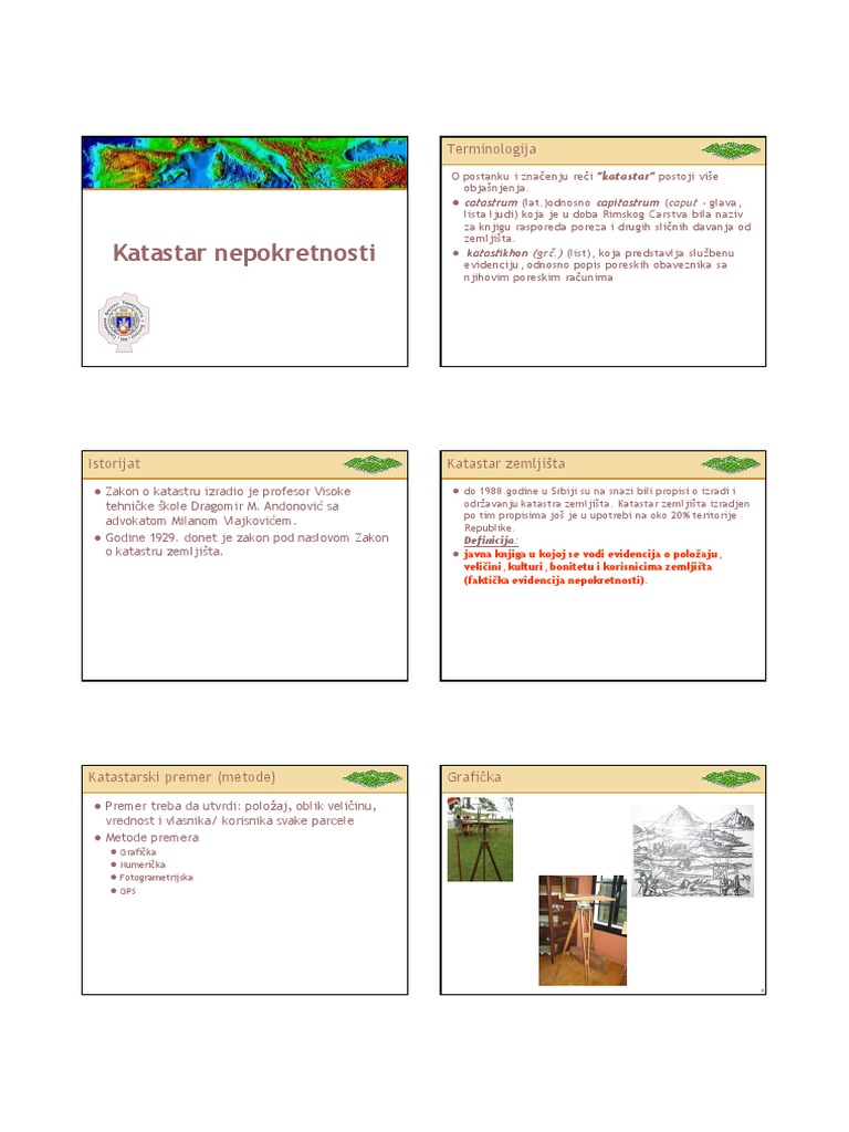 LEKCIJA 6 - Katastar Nepokretnosti | PDF