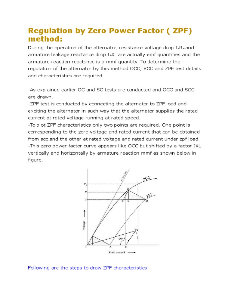 Regulation by Zero Power Factor | PDF
