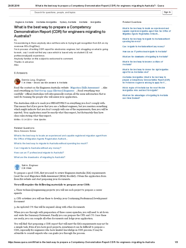 What Is The Best Way To Prepare A Competency Demonstration Report (CDR ...