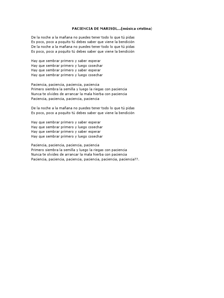 Paciencia de Marisol | PDF | Siembra | Silvicultura