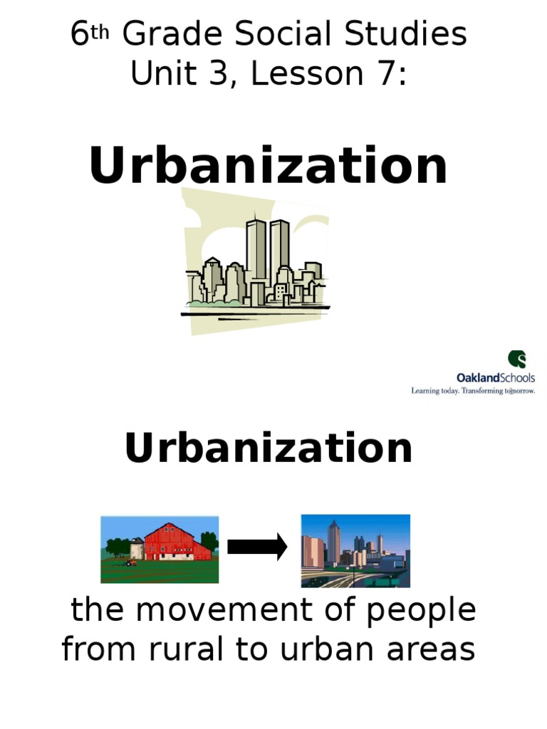 U3 l7 PPT - Urbanization | PDF