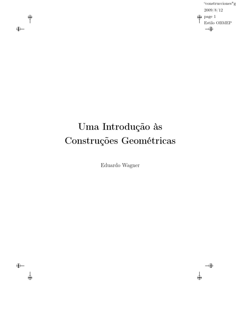 Apostila8 - INTRODUÇÃO ÁS CONSTRUÇÕES GEOMÉTRICAS PDF | PDF