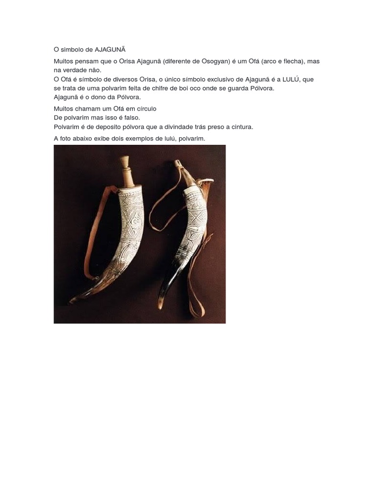 O Simbolo de AJAGUNÃ | PDF