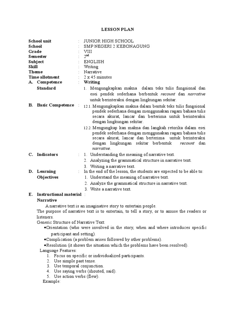 Lesson Plan Narrative | PDF | Snow White | Narrative