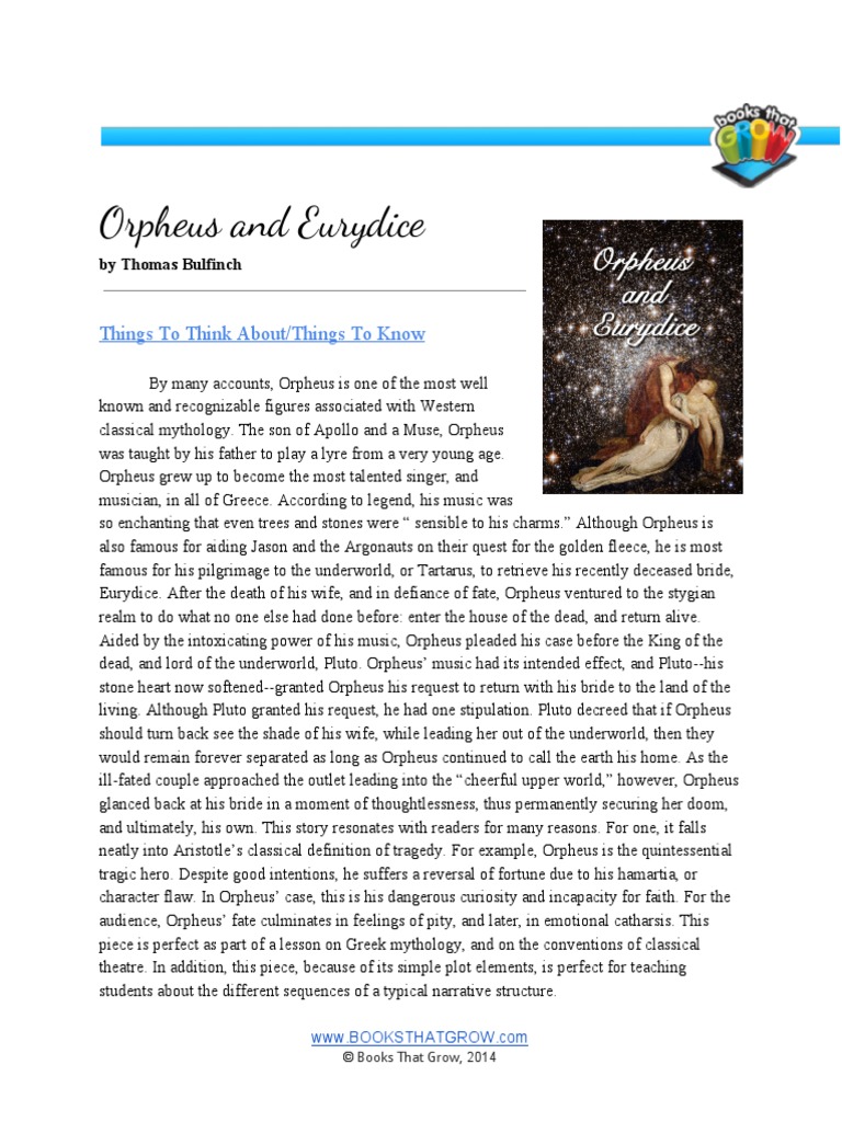 The Tragic Love of Orpheus and Eurydice: A Classic Greek Myth of ...
