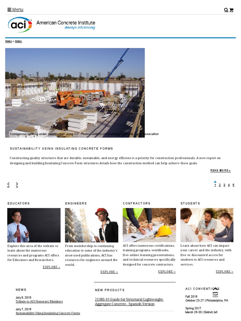 American Concrete Institute | PDF | Concrete | Science