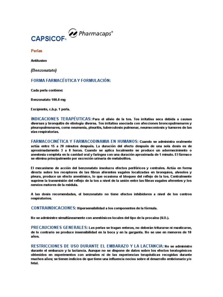CAPSICOF | PDF | Tos | Anestesia