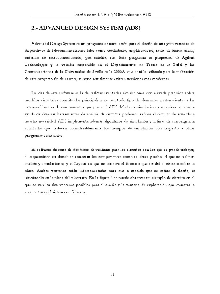 LNA a 5.5GHz: Diseño con ADS | PDF | Software | Simulación