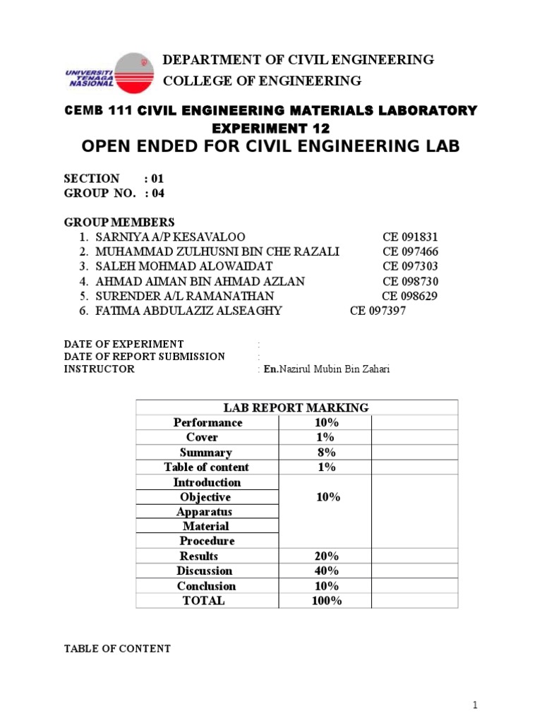 Open Ended Lab | PDF | Construction Aggregate | Strength Of Materials