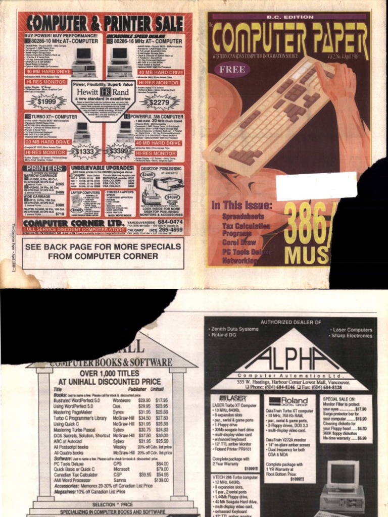 1989-04 The Computer Paper - BC Edition | PDF | Personal Computers ...