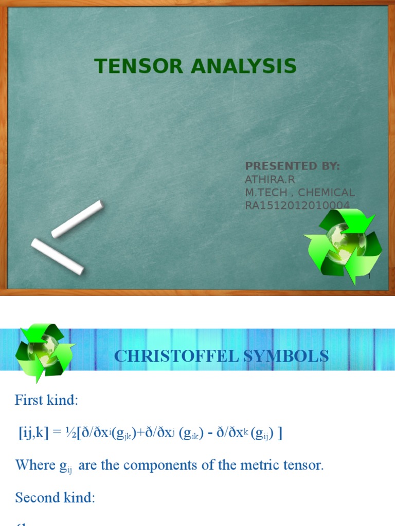 Tensor Analysis: Presented by | PDF
