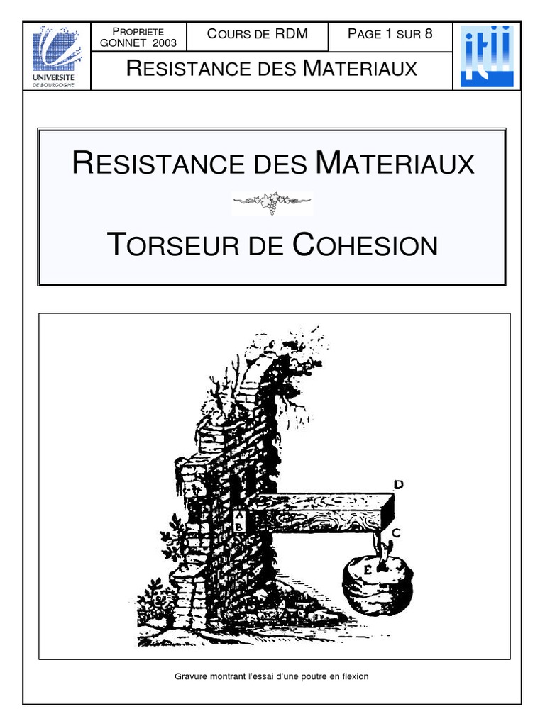 RDM Torseur de Cohésion | PDF | Résistance des matériaux | Mécanique